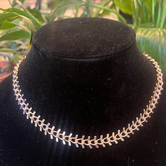 Jewelry | Vintage Fish Bone Collar Gold Tone Chain Necklace | Poshmark